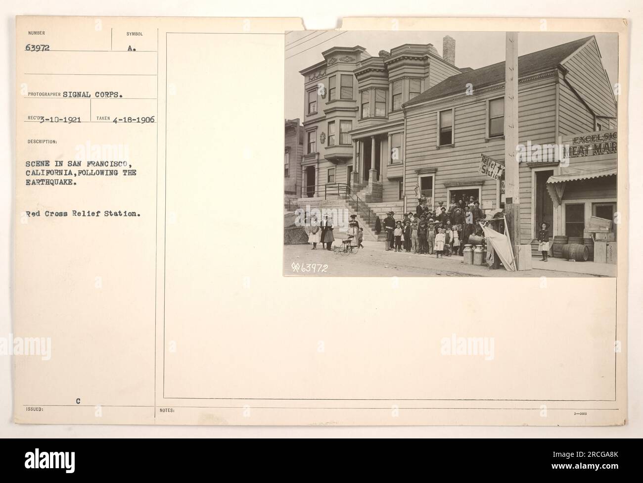 A Red Cross Relief Station in San Francisco, California, following the ...