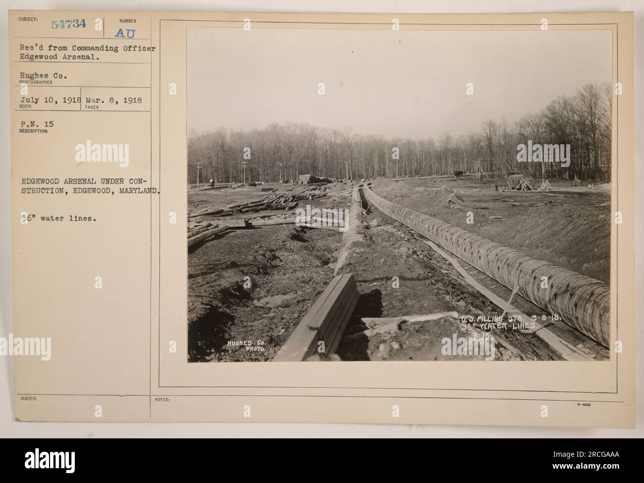 Image: Edgewood Arsenal under construction, Edgewood, MD. 36" water ...