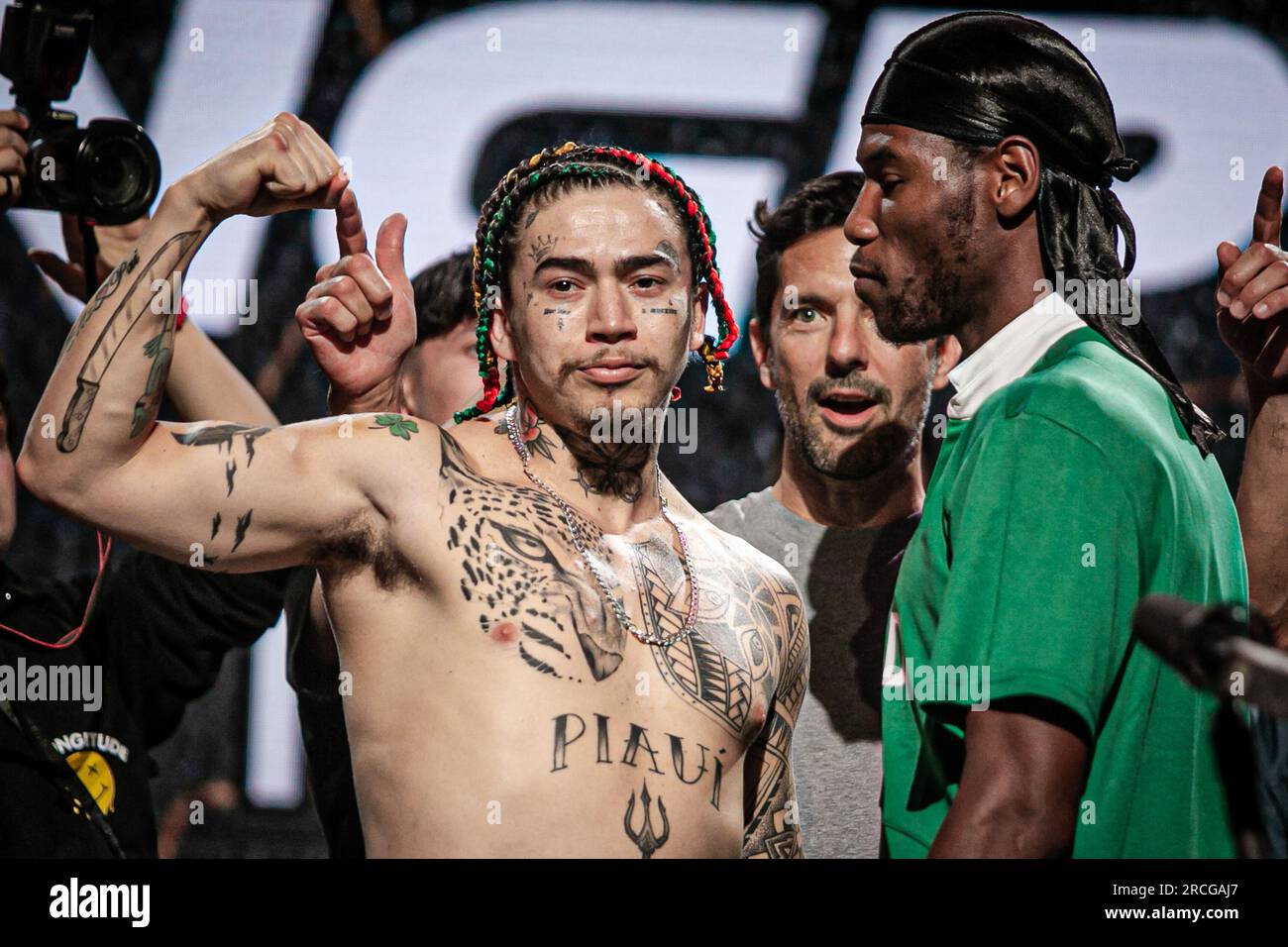 Dublin, Ireland, Ireland. 14th July, 2023. DUBLIN, IRELAND - JUL 14: (L ...