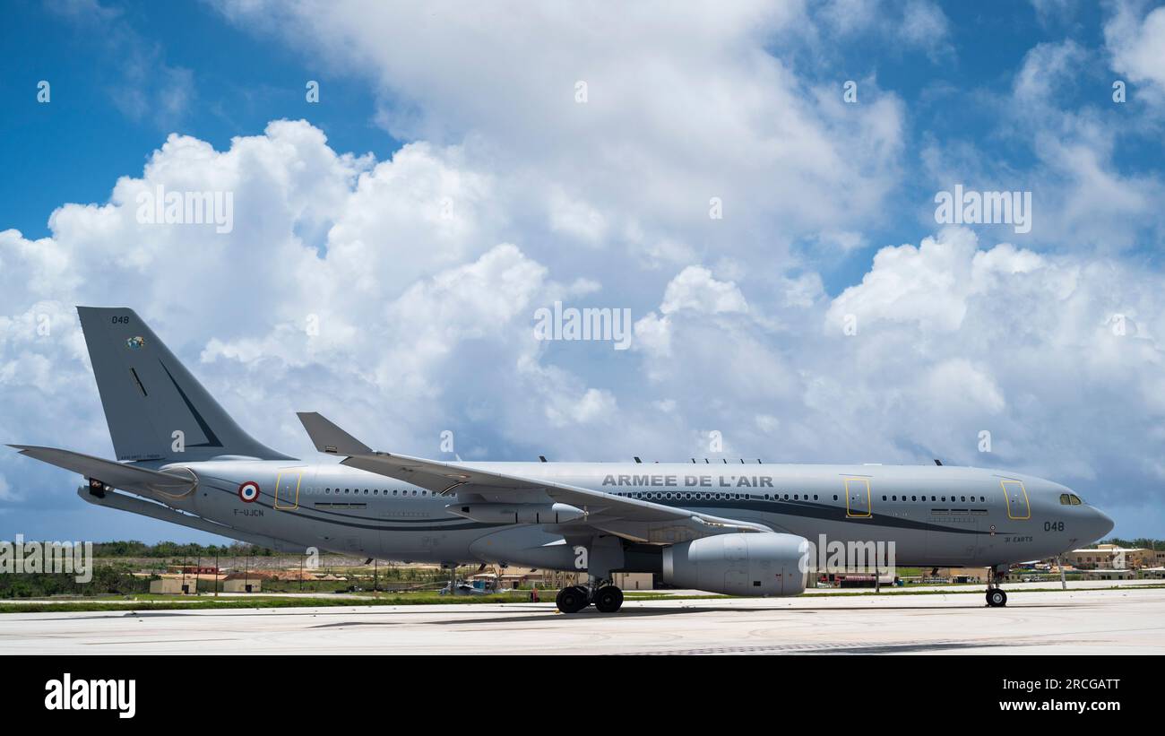 A French Air Force A330 Multi Role Transport Tanker rests on the flight ...