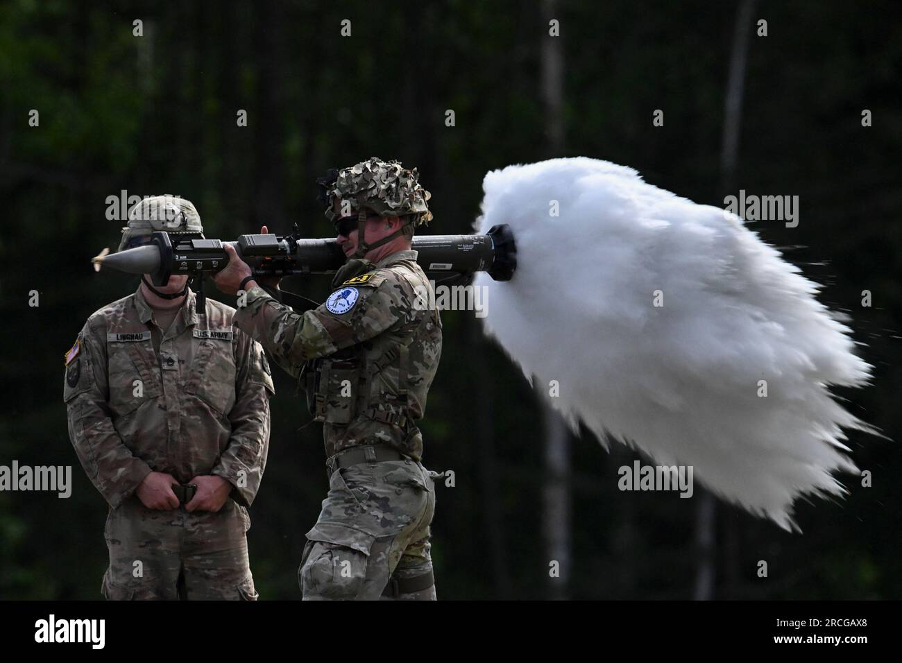 U.S. Army Spc. Jackson Jacobs, an artillery forward observer assigned ...