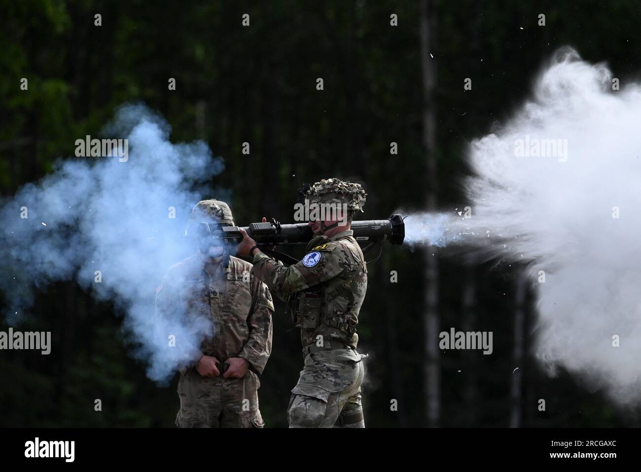 U.S. Army Spc. Jackson Jacobs, an artillery forward observer assigned ...
