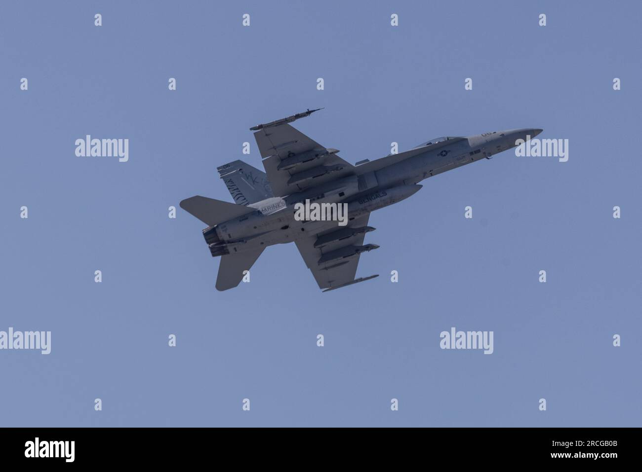 An F/A-18 Hornet with Marine All Weather Fighter Attack Squadron (VMFA ...