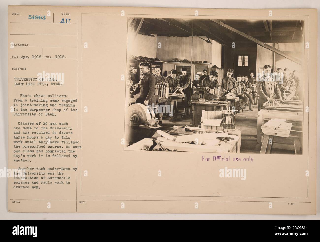 Wartime woodworking instruction hi-res stock photography and images - Alamy