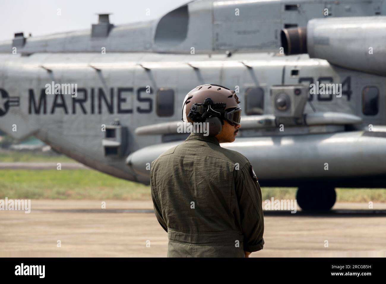 U.S. Marine Corps Sgt. Emilio Perez, an CH-53E flight line mechanic ...