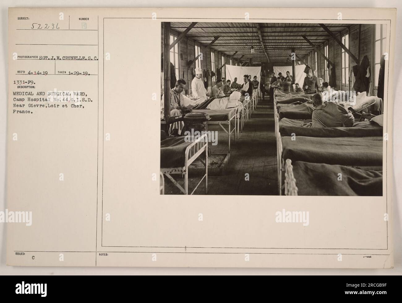 A medical and surgical ward at Camp Hospital No. 44, located near ...
