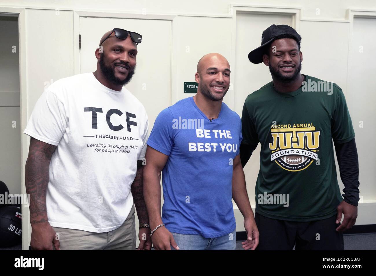 Jurrell Casey (left), Austin Ekeler (center) and JuJu Smith-Schuster ...