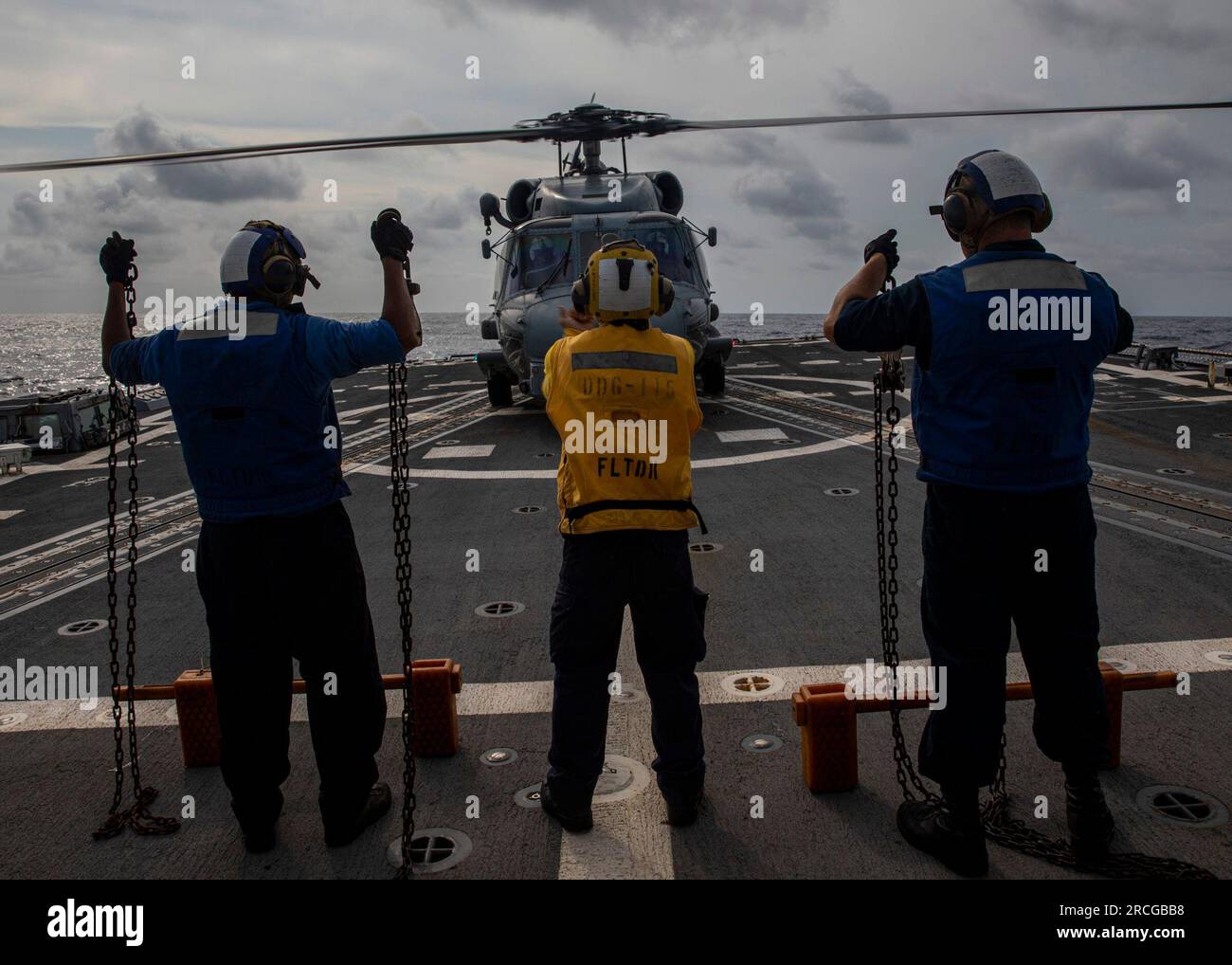 INDIAN OCEAN (July 10, 2023) Sailors aboard the Arleigh Burke-class ...