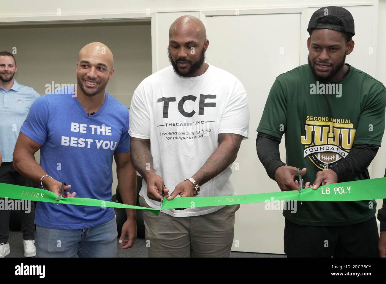 Austin Ekeler (left), Jurrell Casey (center) and JuJu Smith-Schuster ...