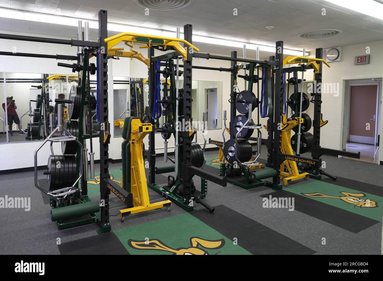 A general overall view of the weight room at Long Beach Poly High ...