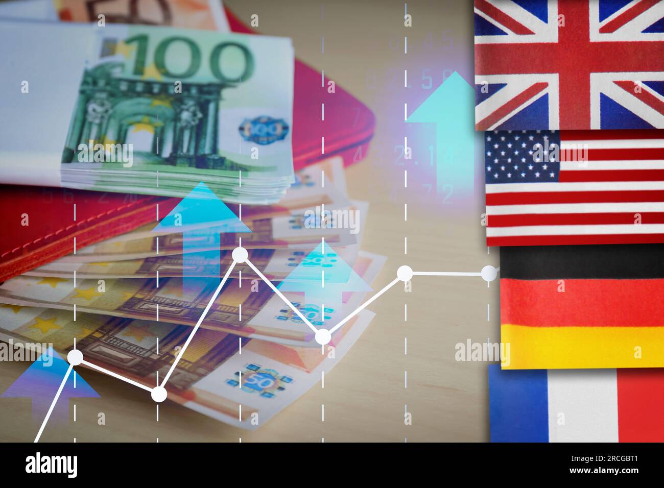 Foreign exchange market. Double exposure of money, digital currency ...