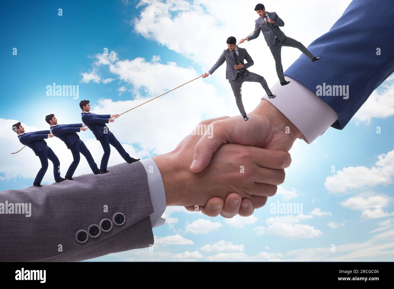 Concept of the teamwork and mutual support Stock Photo - Alamy