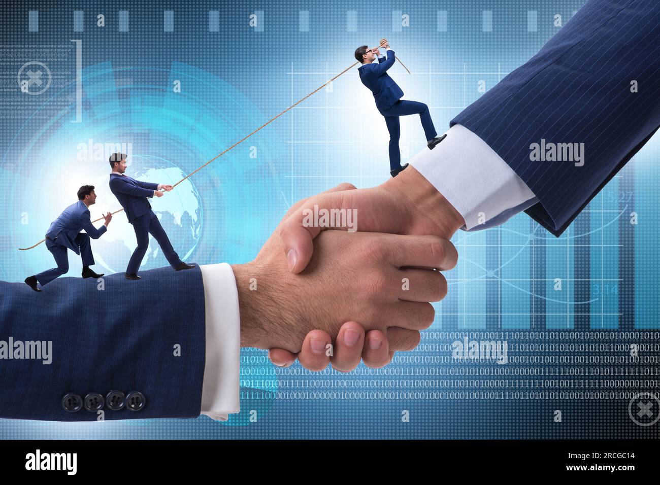 Concept of the teamwork and mutual support Stock Photo - Alamy