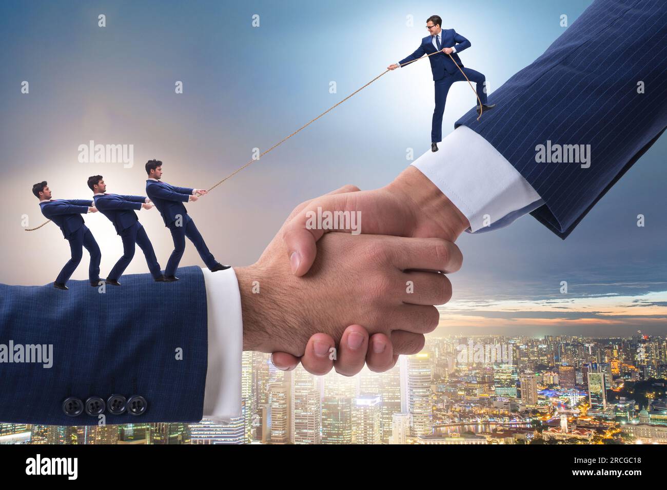 Concept of the teamwork and mutual support Stock Photo - Alamy