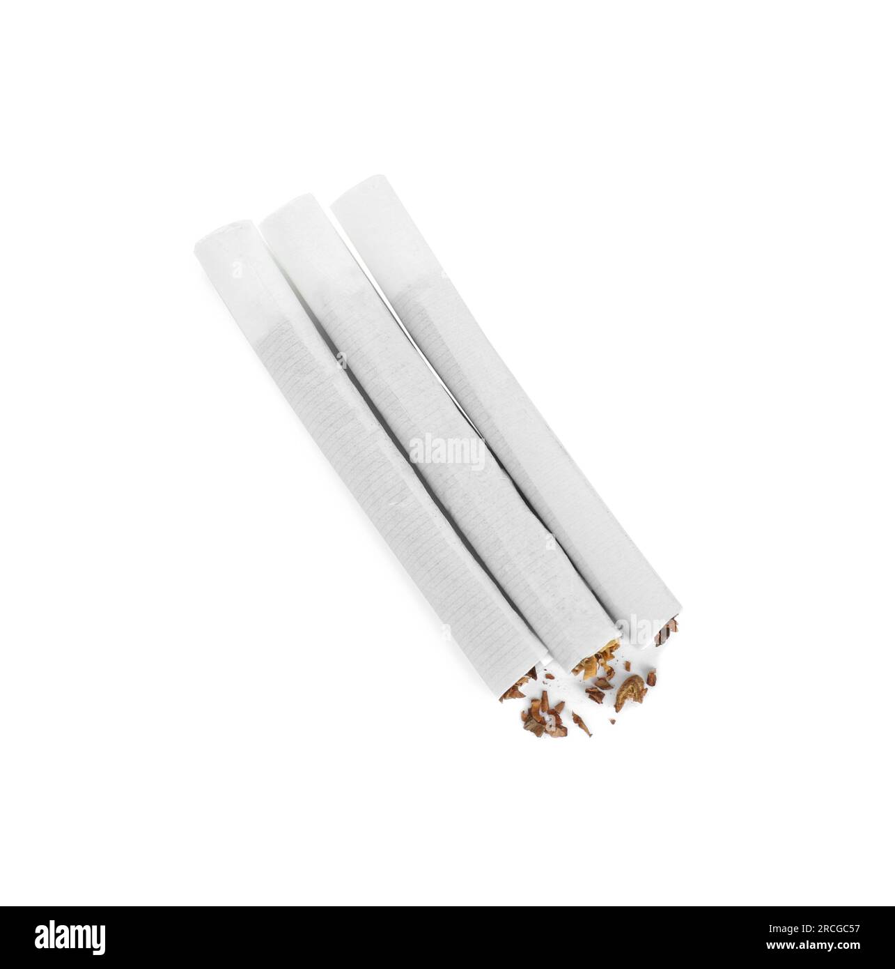 Hand rolled tobacco cigarettes on white background Stock Photo - Alamy