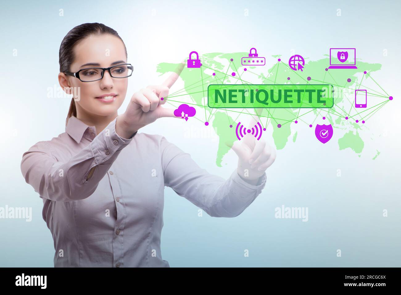 Concept of the etiquette and netiquette Stock Photo - Alamy