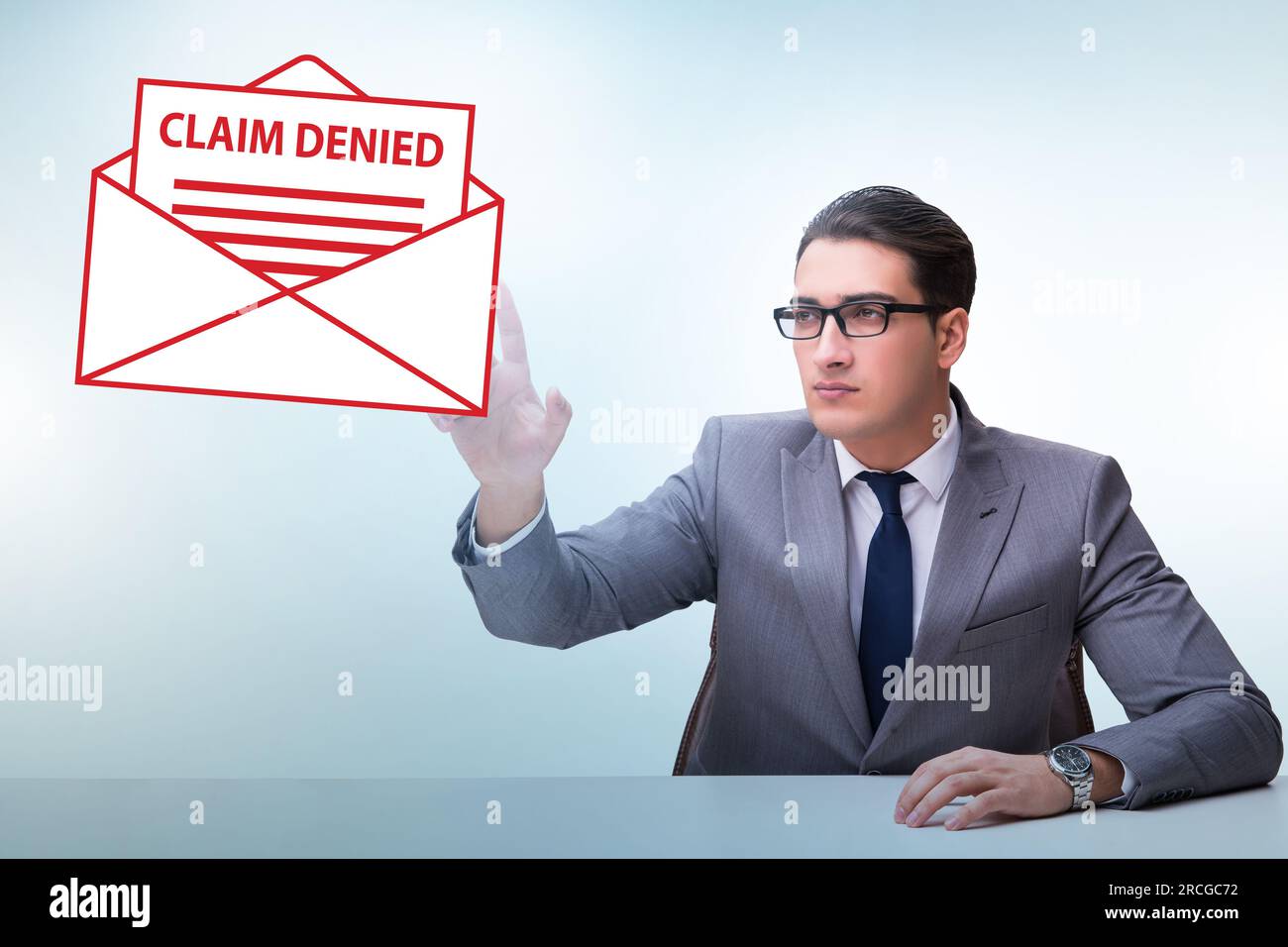 Concept of denying the medical insurance claim Stock Photo - Alamy