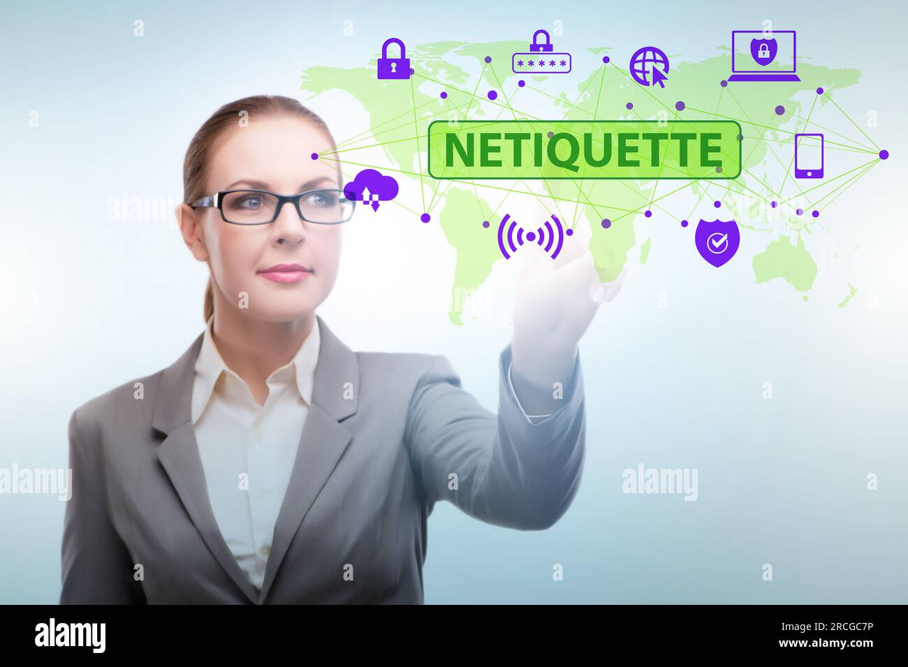 Concept of the etiquette and netiquette Stock Photo - Alamy