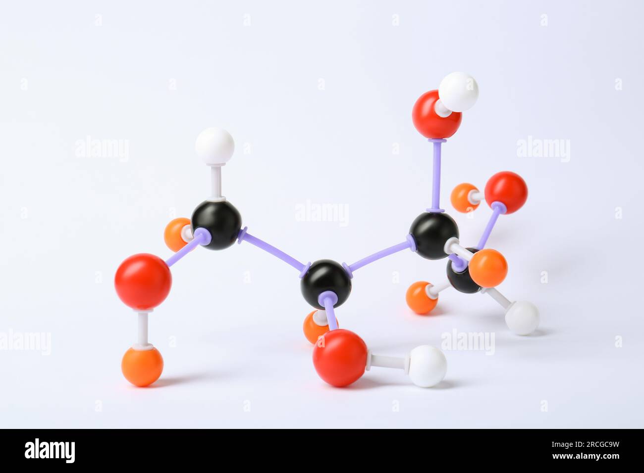 Molecule of sugar on white background. Chemical model Stock Photo - Alamy
