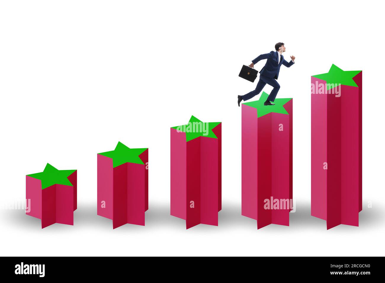 Concept of growing satisfaction levels with the stars Stock Photo - Alamy
