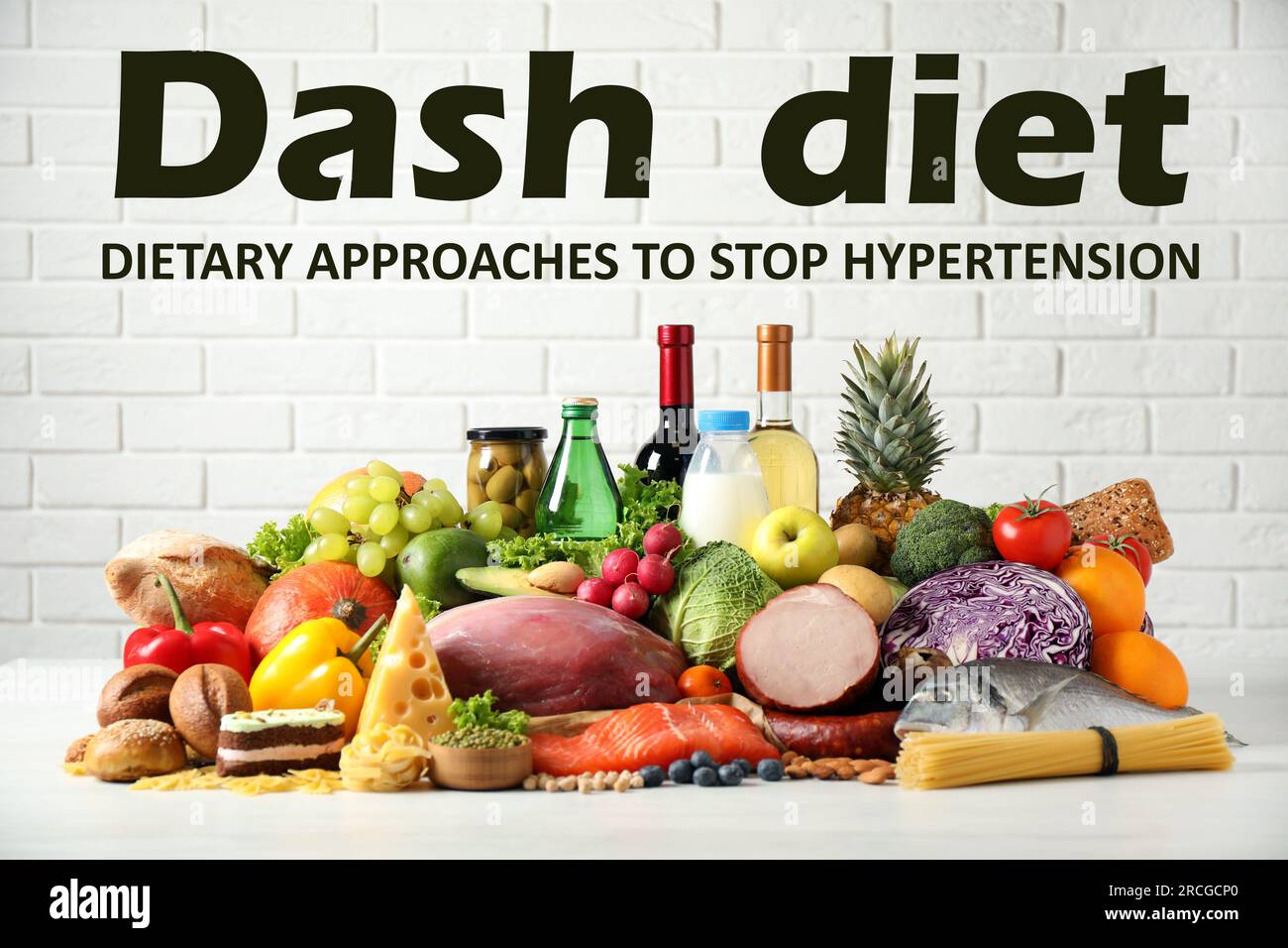Dash diet (Dietary approaches to stop hypertension). Many different ...