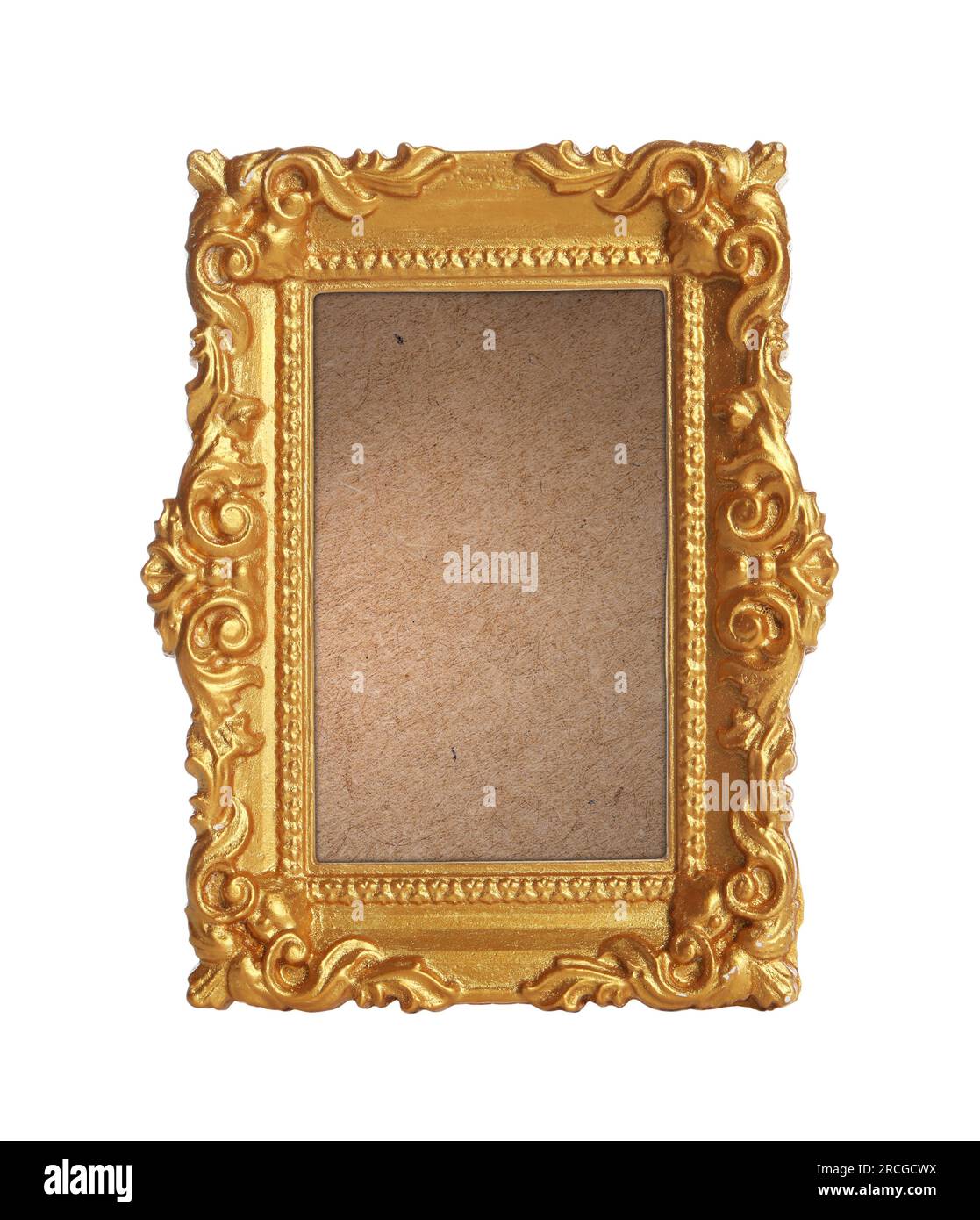 Beautiful empty vintage frame isolated on white Stock Photo - Alamy