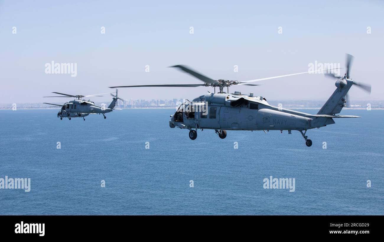SAN DIEGO, California (June 30, 2023) MH-60S Seahawks assigned to the ...