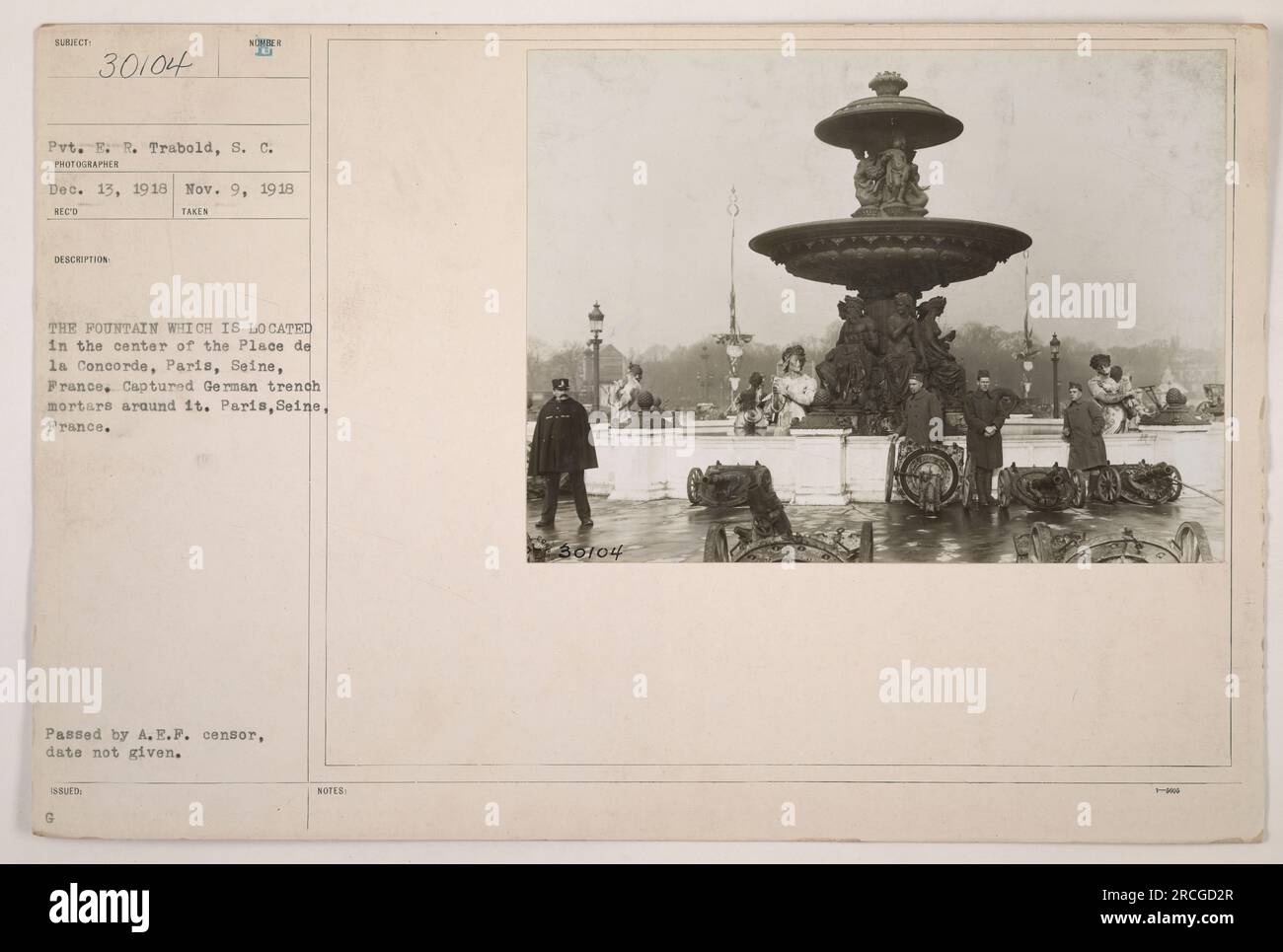 Private E.R. Trabold, of the Signal Corps, captured this photograph on ...