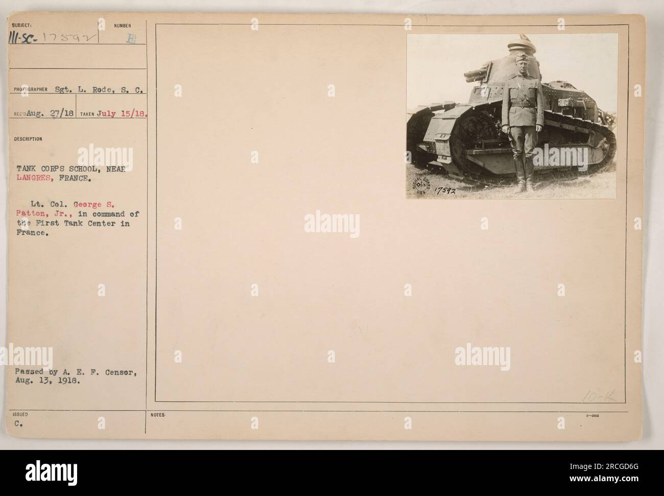 Lt col george s patton hi-res stock photography and images - Alamy