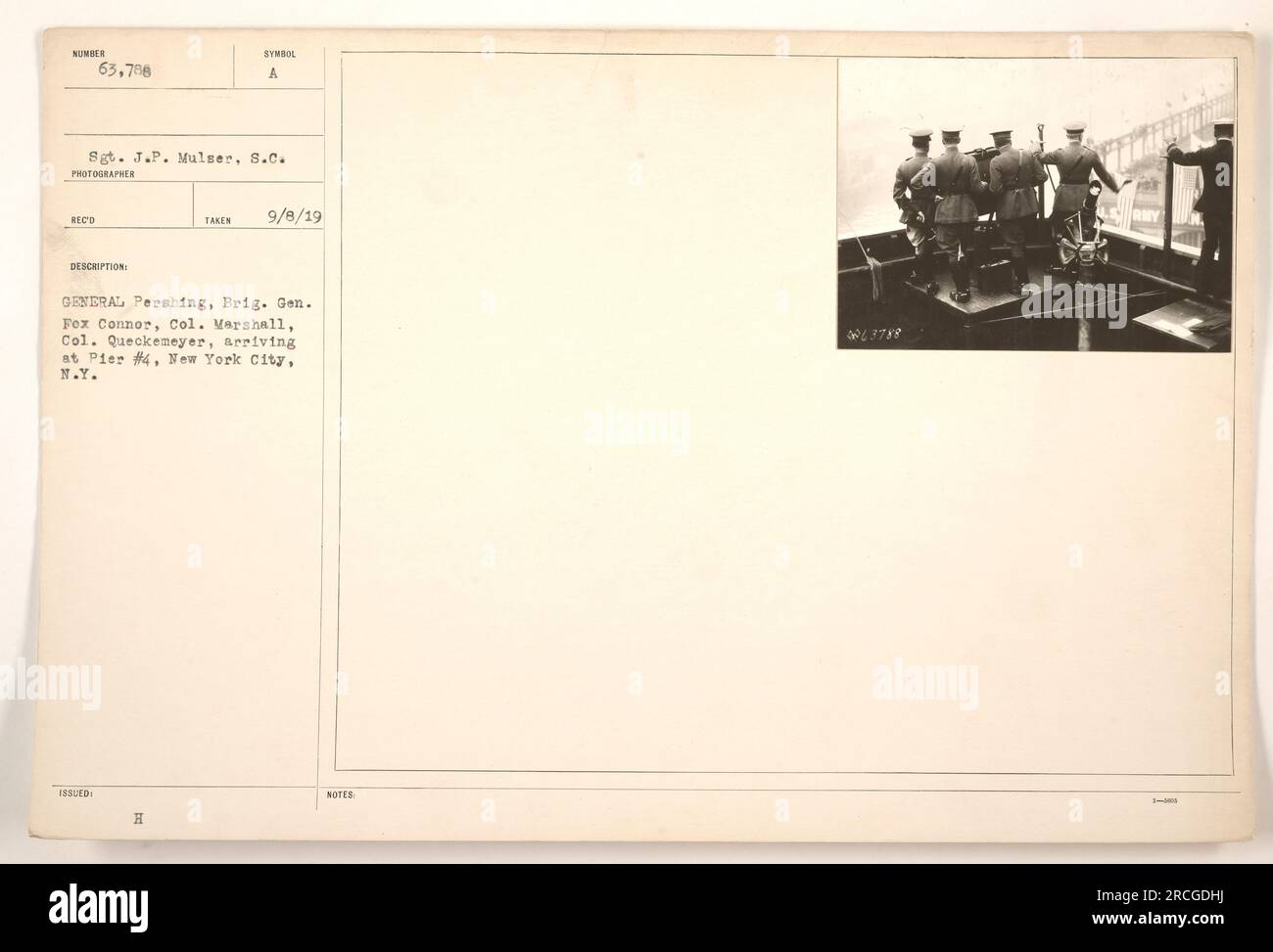 General Pershing, Brig. Gen. Connor, Col. Marshall, and Col ...