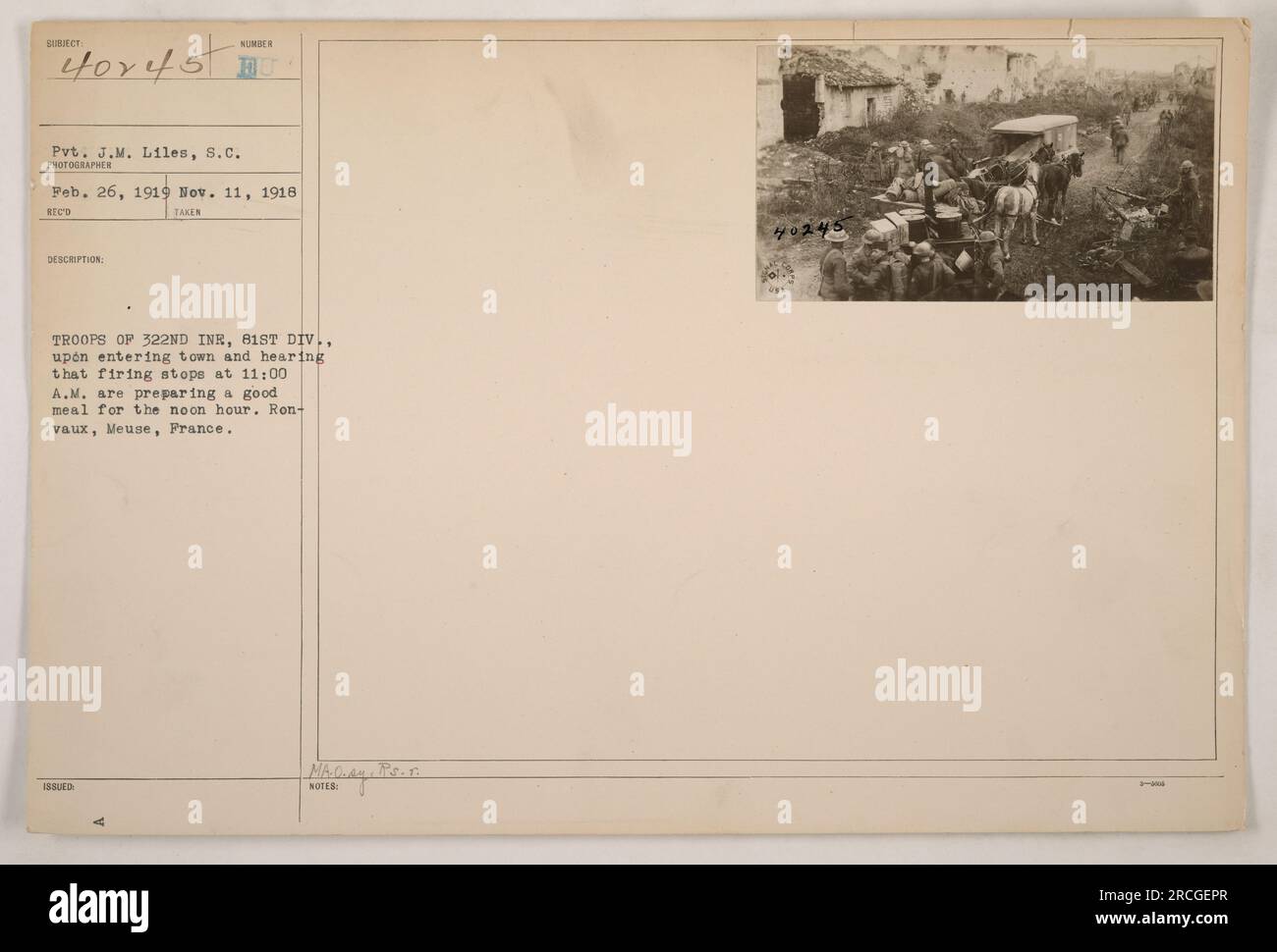 322nd infantry regiment hi-res stock photography and images - Alamy