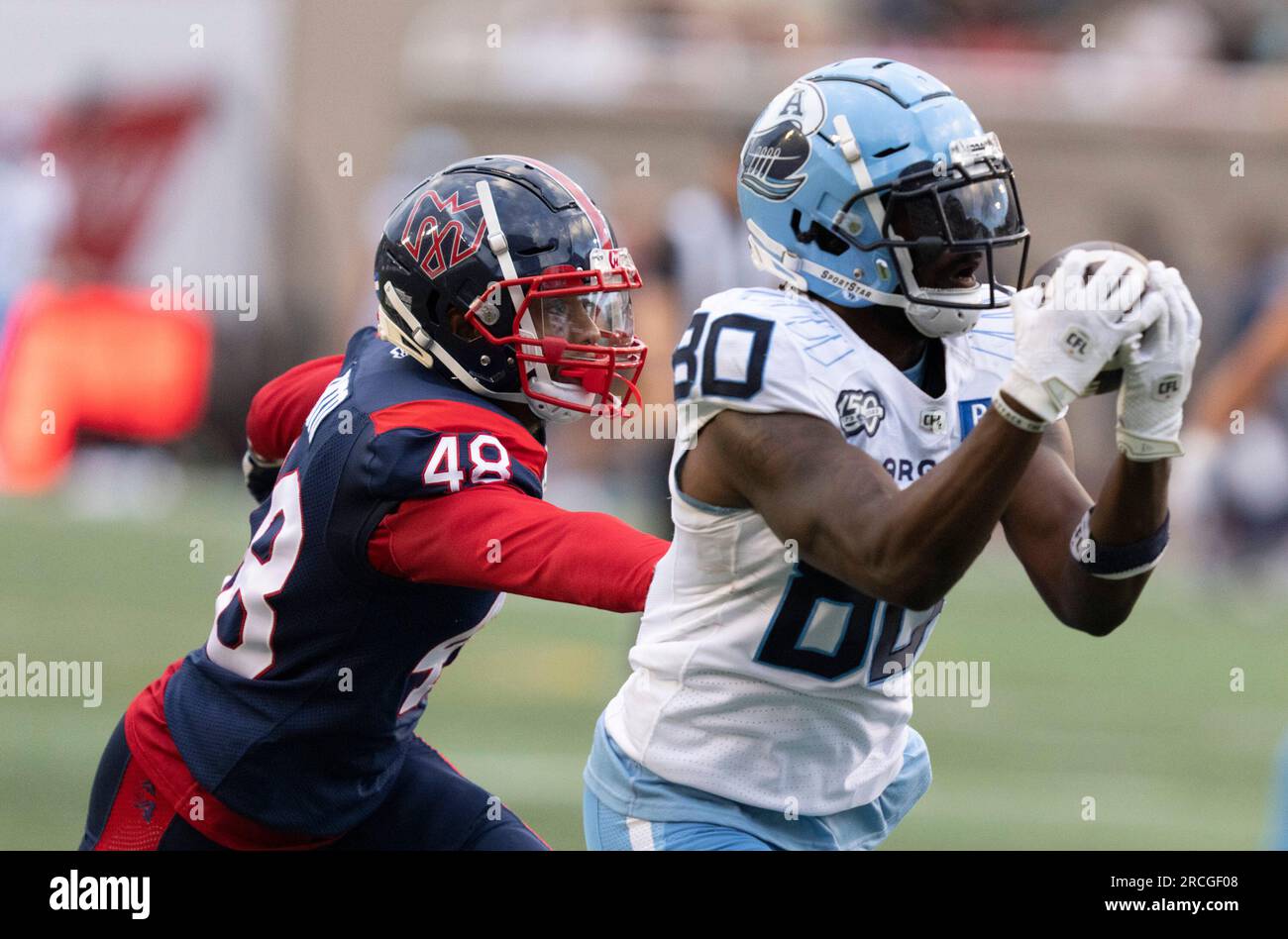 Toronto Argonauts wide receiver DaVaris Daniels (80) makes a catch next ...