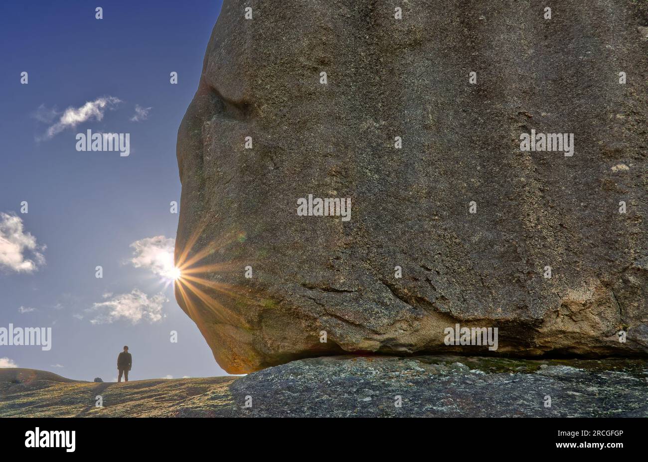 Cube Rock giant granite rock formation in Mount Campbell reserve near ...