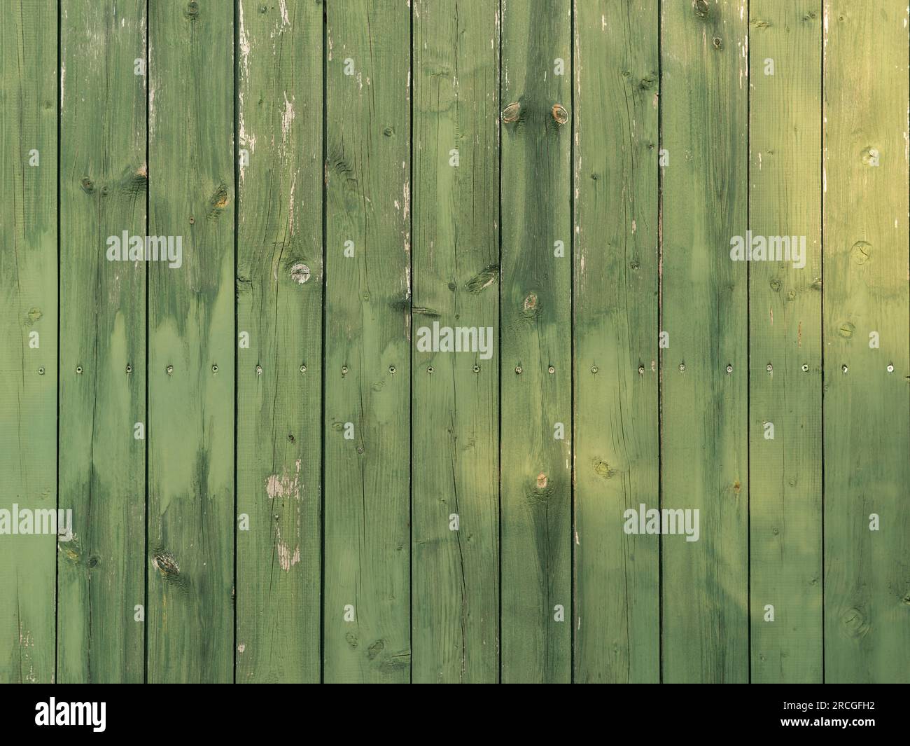 Texture of a wooden wall that is painted in green color. Wood grain ...