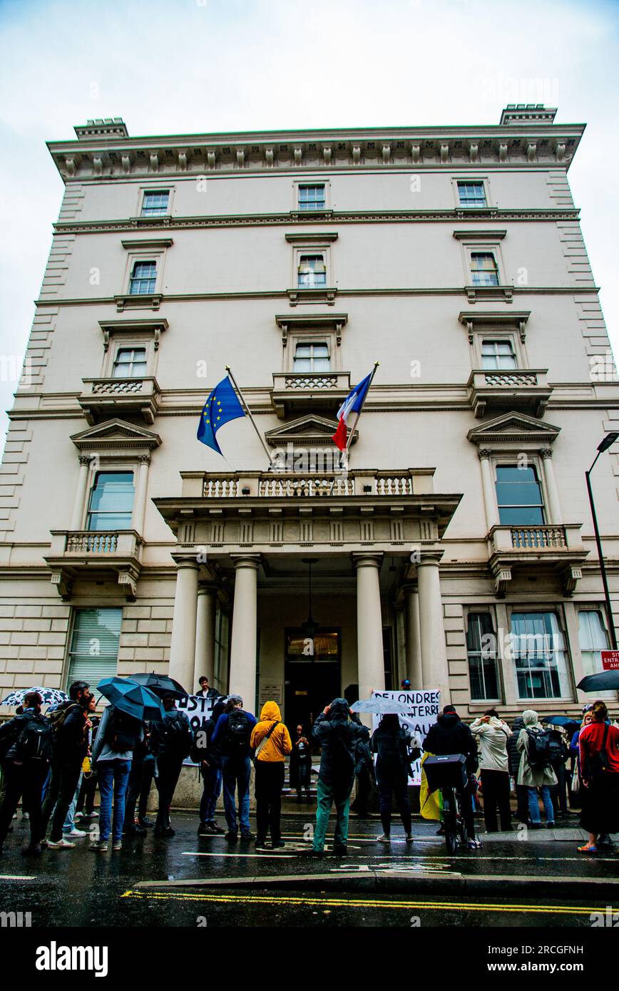 London, United Kingdom - July 14th 2023 Vigil for Nahel Merzouk outside ...