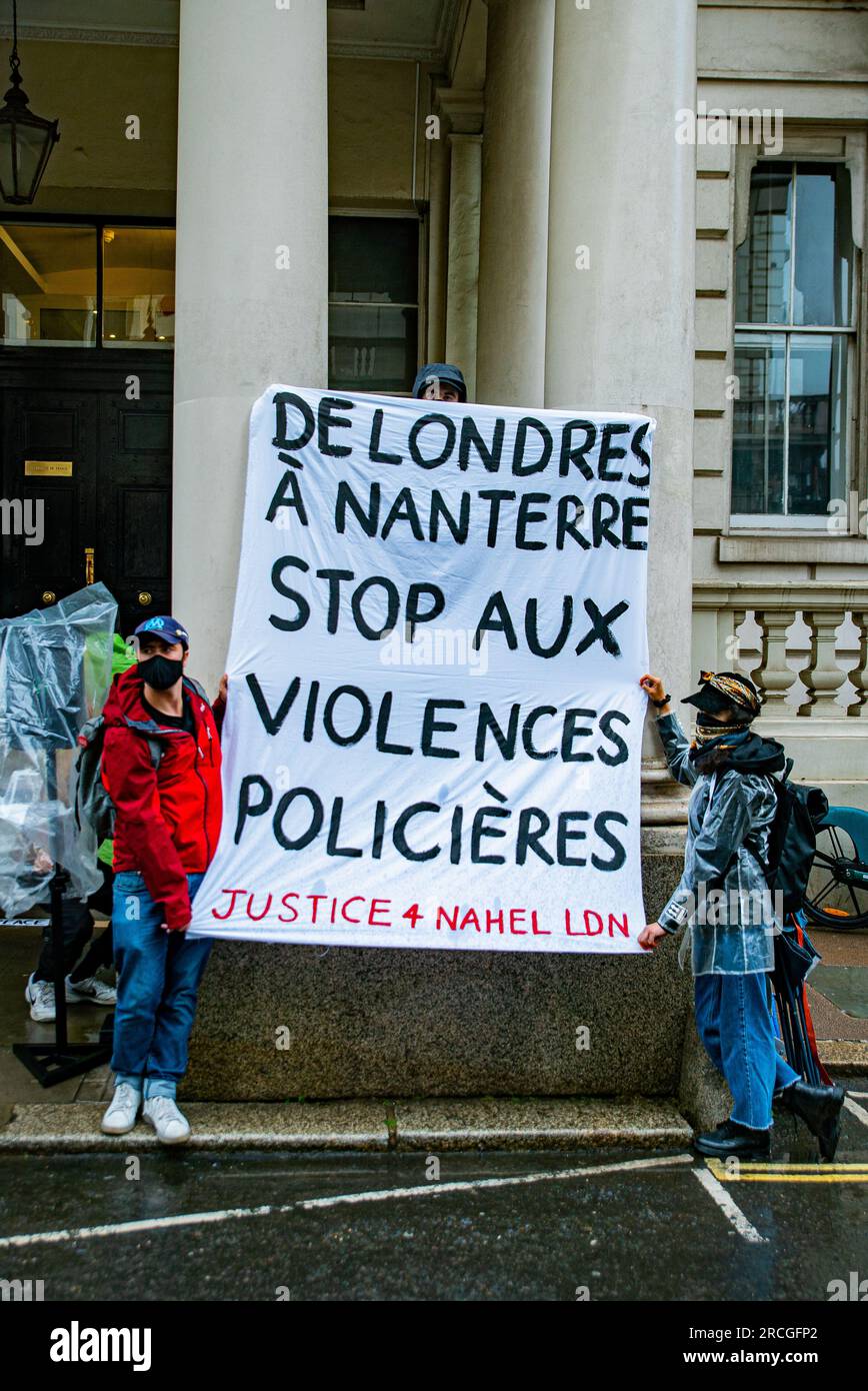 London, United Kingdom - July 14th 2023 Vigil for Nahel Merzouk outside ...