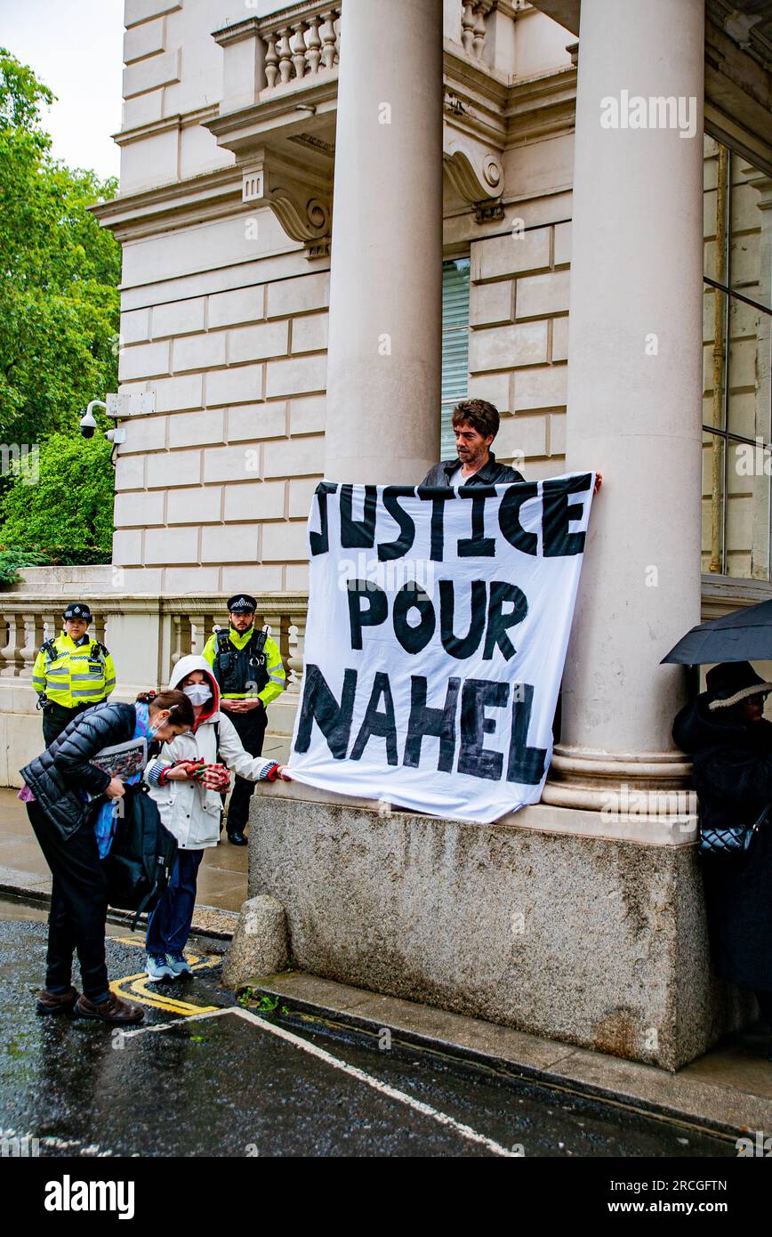 London, United Kingdom - July 14th 2023 Vigil for Nahel Merzouk outside ...