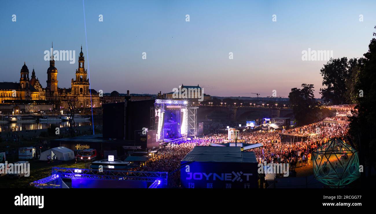 Filmnächte am Elbufer concert stage in front of the famous old town ...