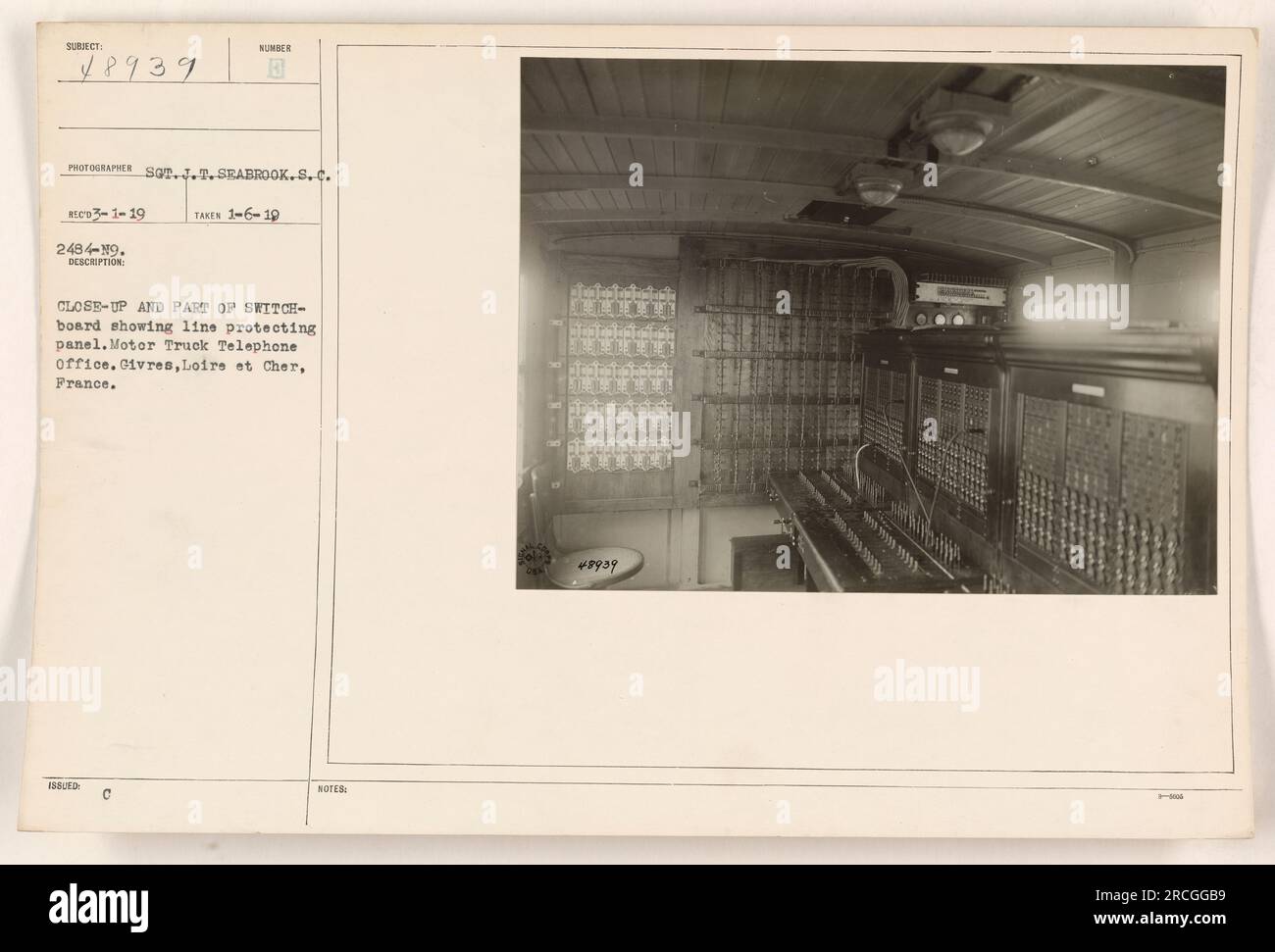 Close-up photograph of a switchboard, specifically showcasing a line ...