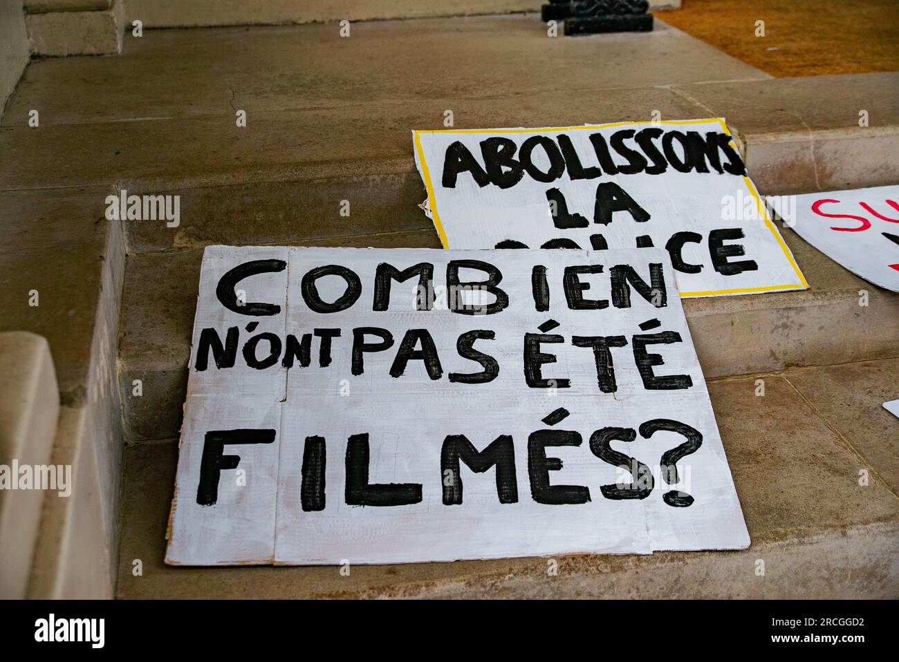 London, United Kingdom - July 14th 2023 Vigil for Nahel Merzouk outside ...