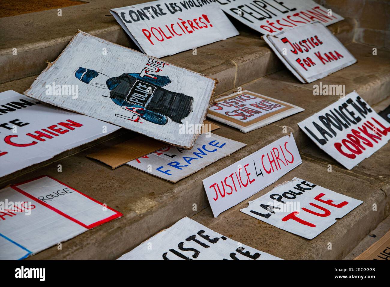 London, United Kingdom - July 14th 2023 Vigil for Nahel Merzouk outside ...