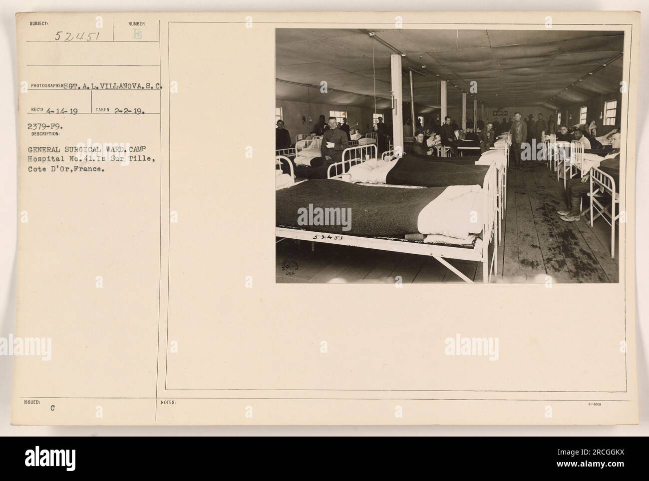 General Surgical Ward at Camp Hospital No. 41 in Is Sur Tille, Cote D ...