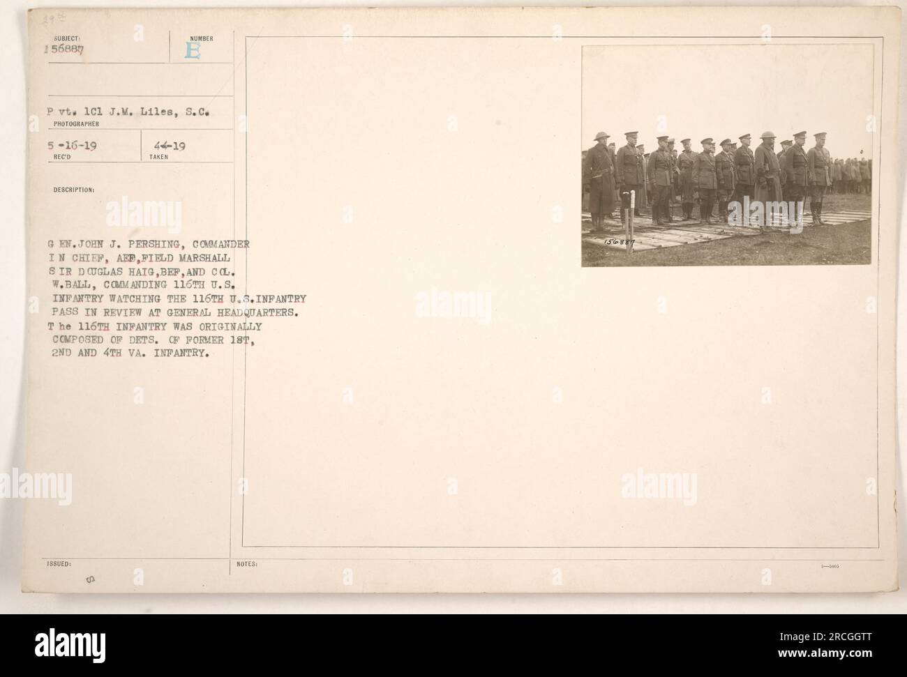 Gen. John J. Pershing, Commander-in-Chief of the American Expeditionary ...