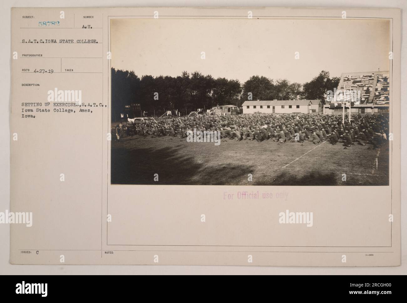 American college student army training corps s a t c hi-res stock ...