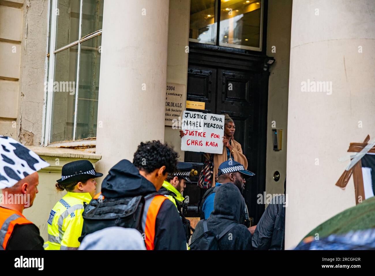 London, United Kingdom - July 14th 2023 Vigil for Nahel Merzouk outside ...