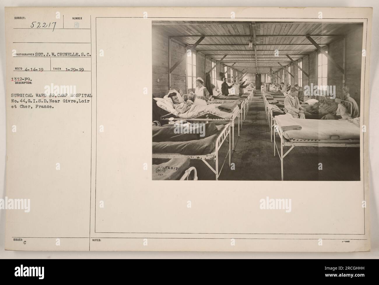 Surgical ward #2 at Camp Hospital No. 44, G.I.S.D. near Gievre, Loir et ...