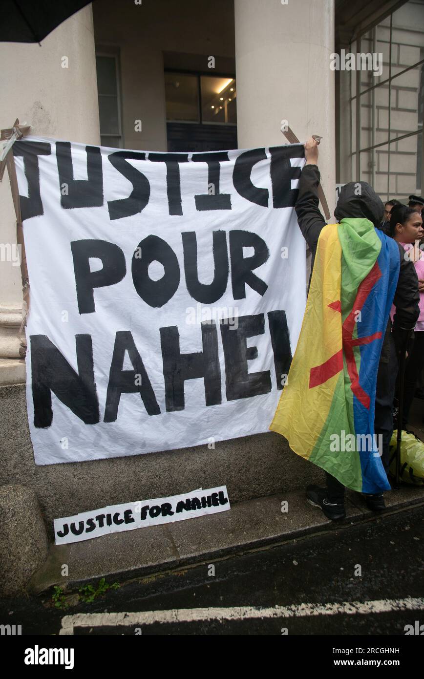 London, United Kingdom - July 14th 2023 Vigil for Nahel Merzouk outside ...