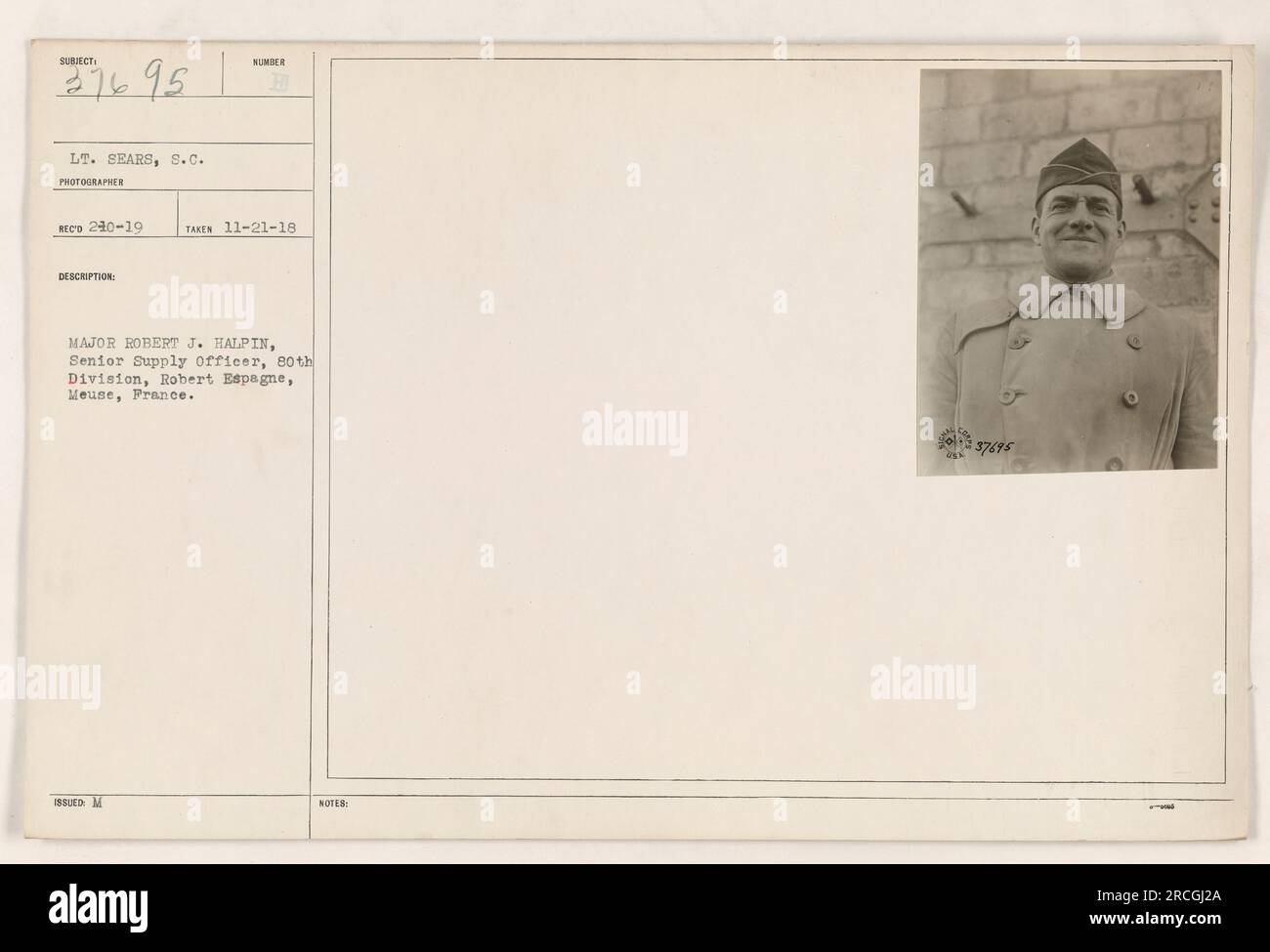 Lieutenant Sears, photographer Reed, captures a photograph of Captain ...