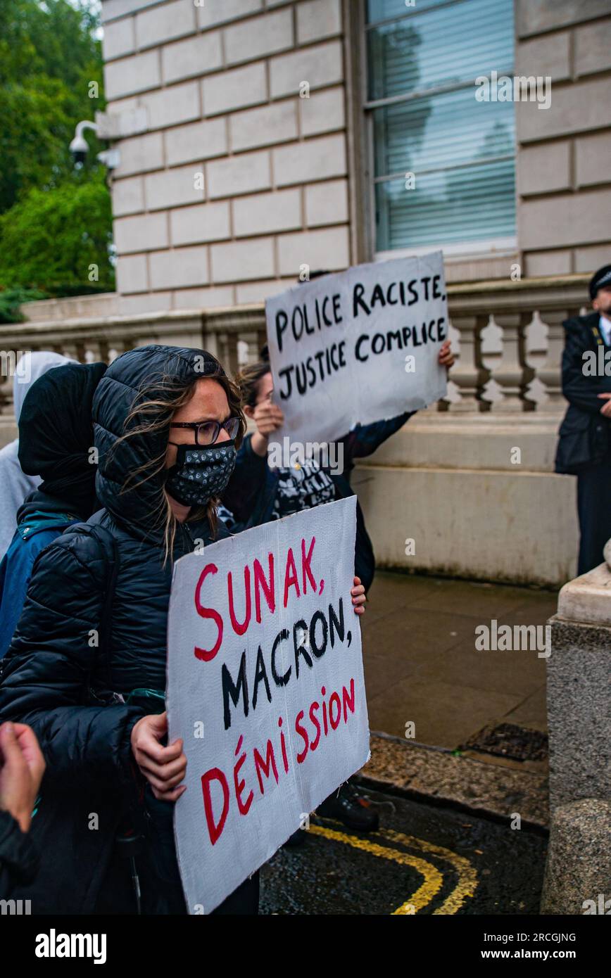 London, United Kingdom - July 14th 2023 Vigil for Nahel Merzouk outside ...