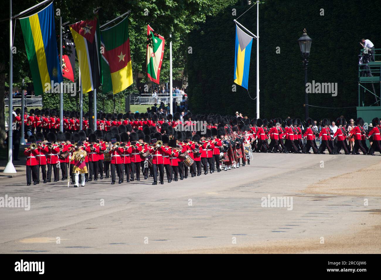 Marching band at Trooping The Colour 2017 Stock Photo - Alamy